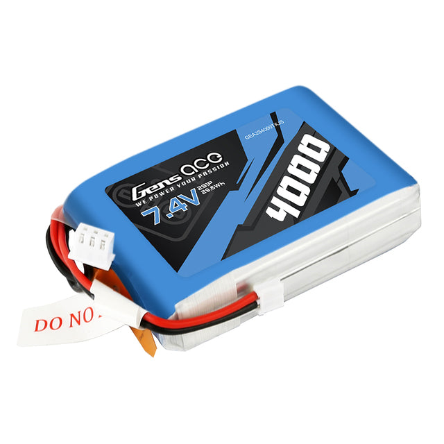 Gens ace 4000mAh 7.4V 2S1P TX Lipo Battery Pack with JST-EHR plug – MPI ...